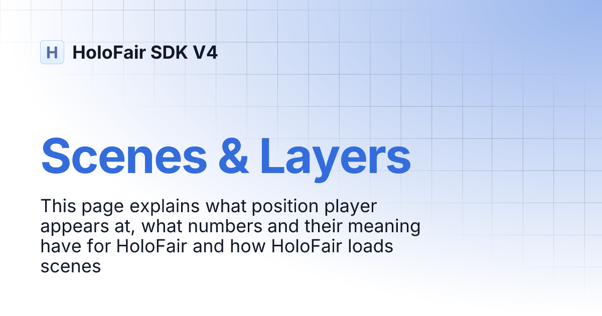 Scenes & Layers | HoloFair SDK V4
